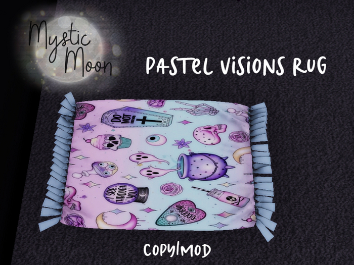 Second Life Marketplace - ..(Mystic Moon).. Pastel witchy boho rug